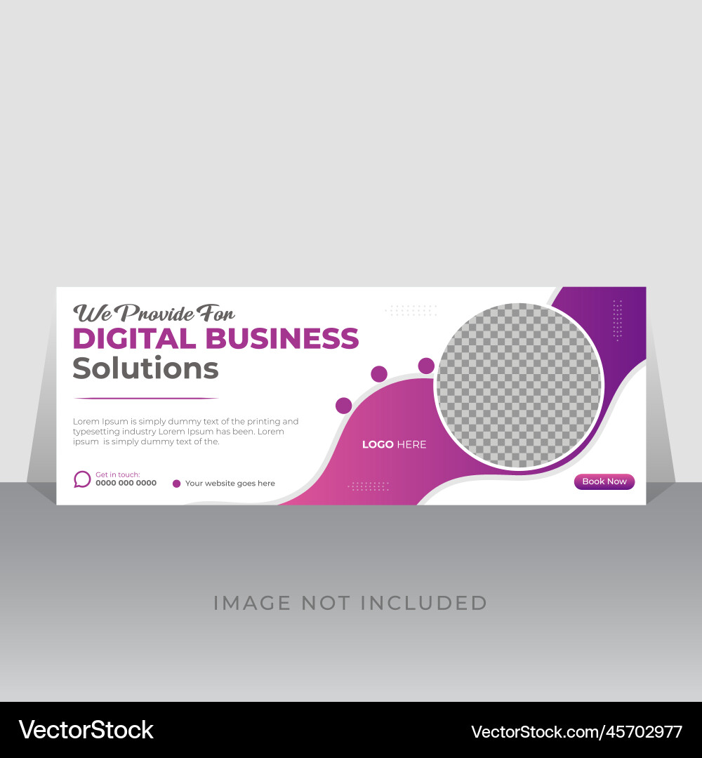 Professional business facebook cover page design Vector Image
