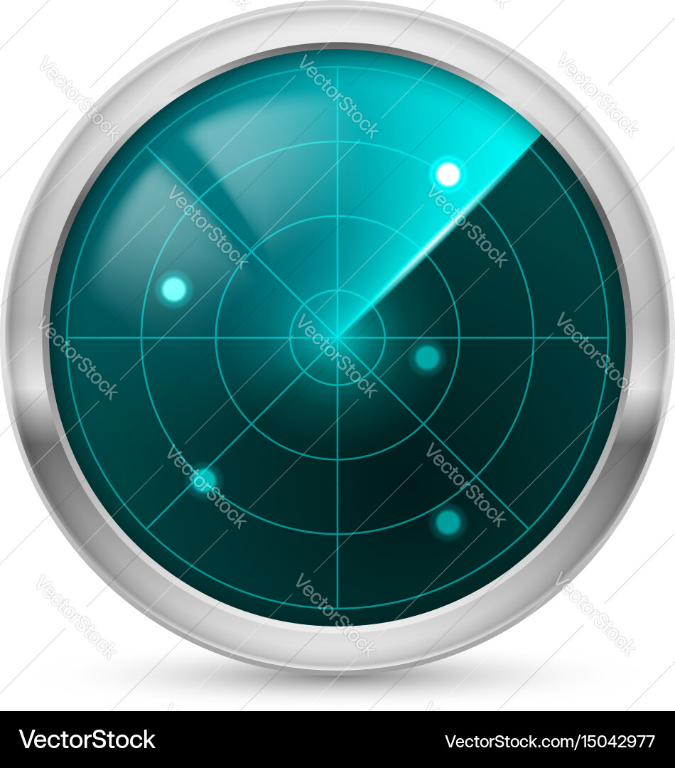 Radar icon white background for design Royalty Free Vector