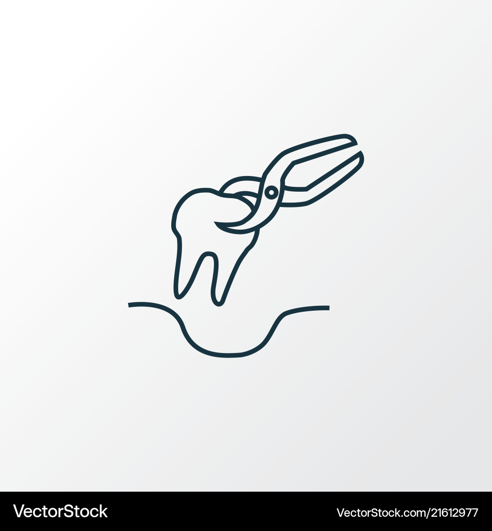 Tooth extraction icon line symbol premium quality Vector Image