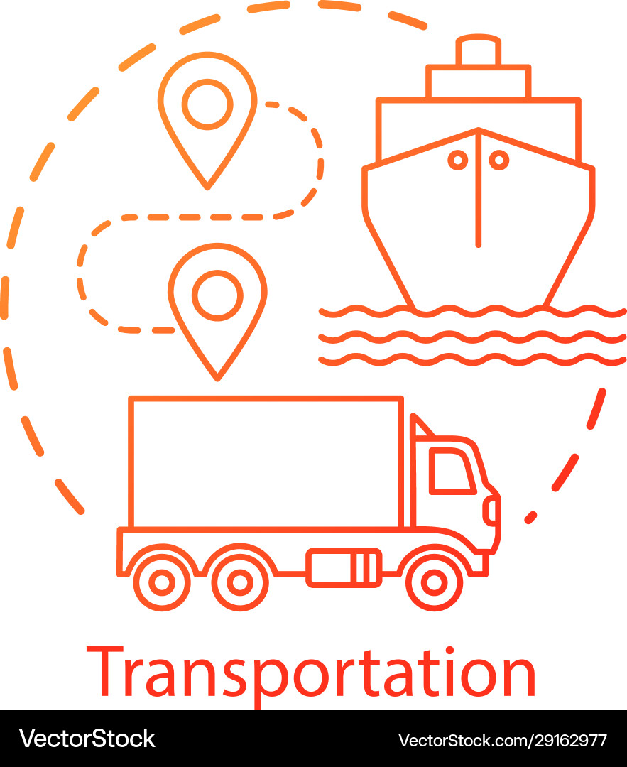Transportation concept icon shipping sea Vector Image