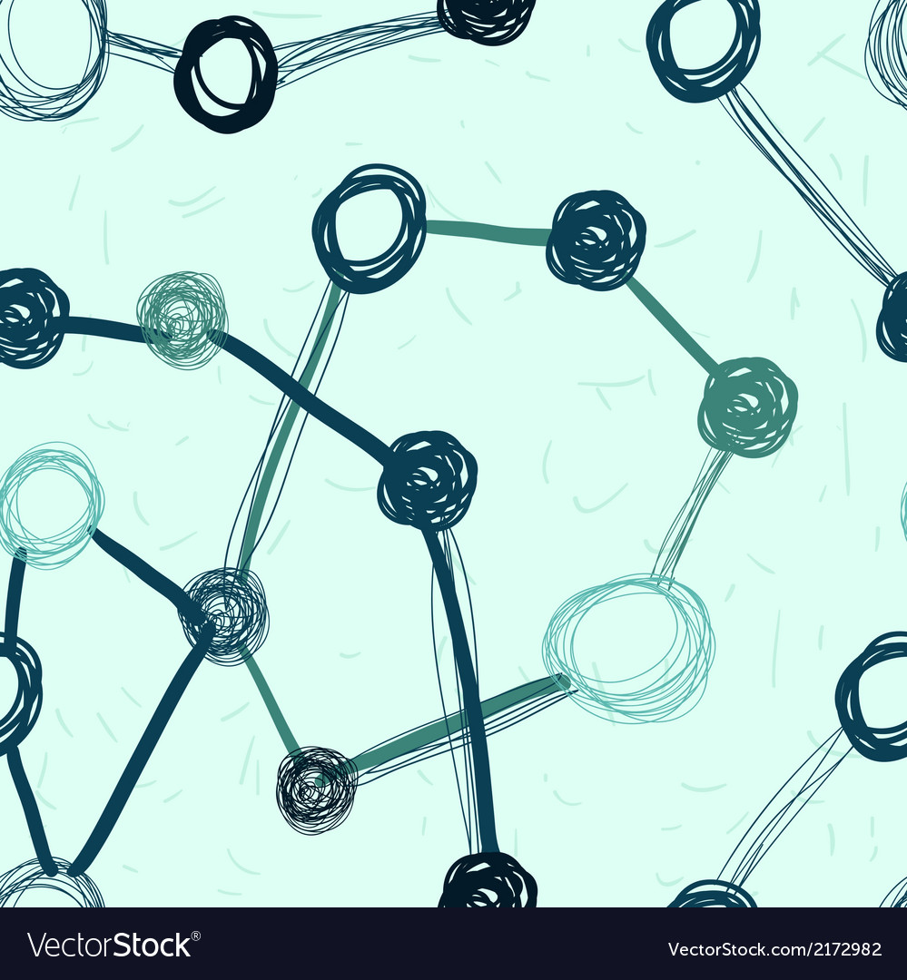 Abstract Seamless Background Molecule Structure Vector Image