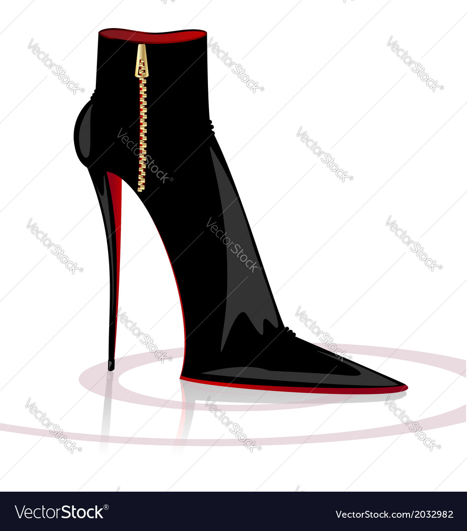 Black boot Royalty Free Vector Image - VectorStock