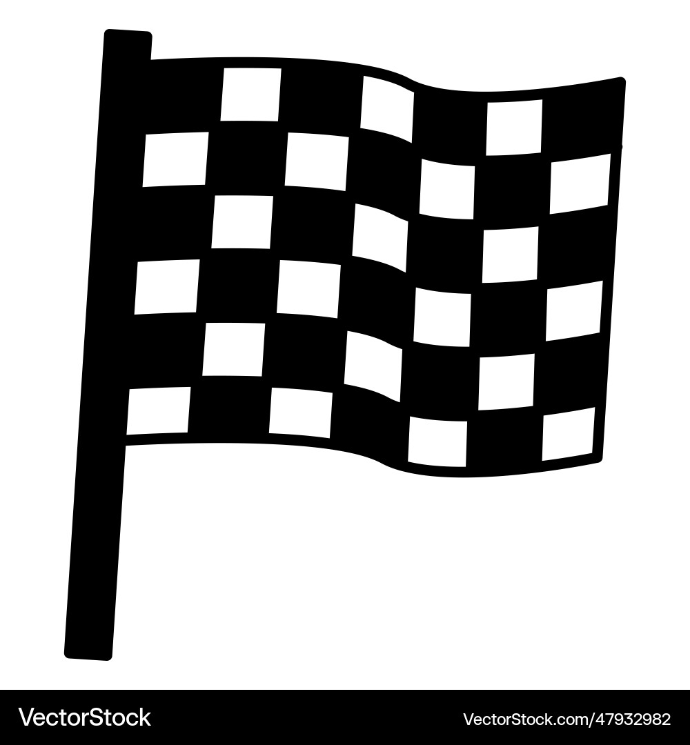 Car racing black and white flag winner Royalty Free Vector