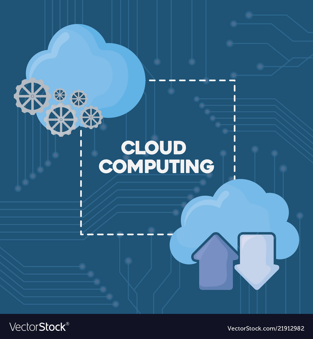 Cloud computing design Royalty Free Vector Image