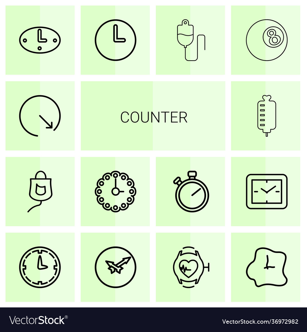 Counter Icons Royalty Free Vector Image Vectorstock