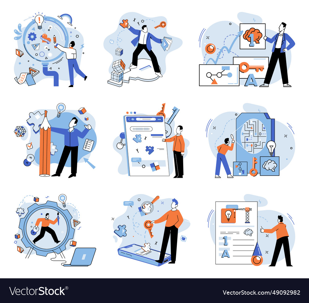 Creative thinking intelligence like brilliant Vector Image