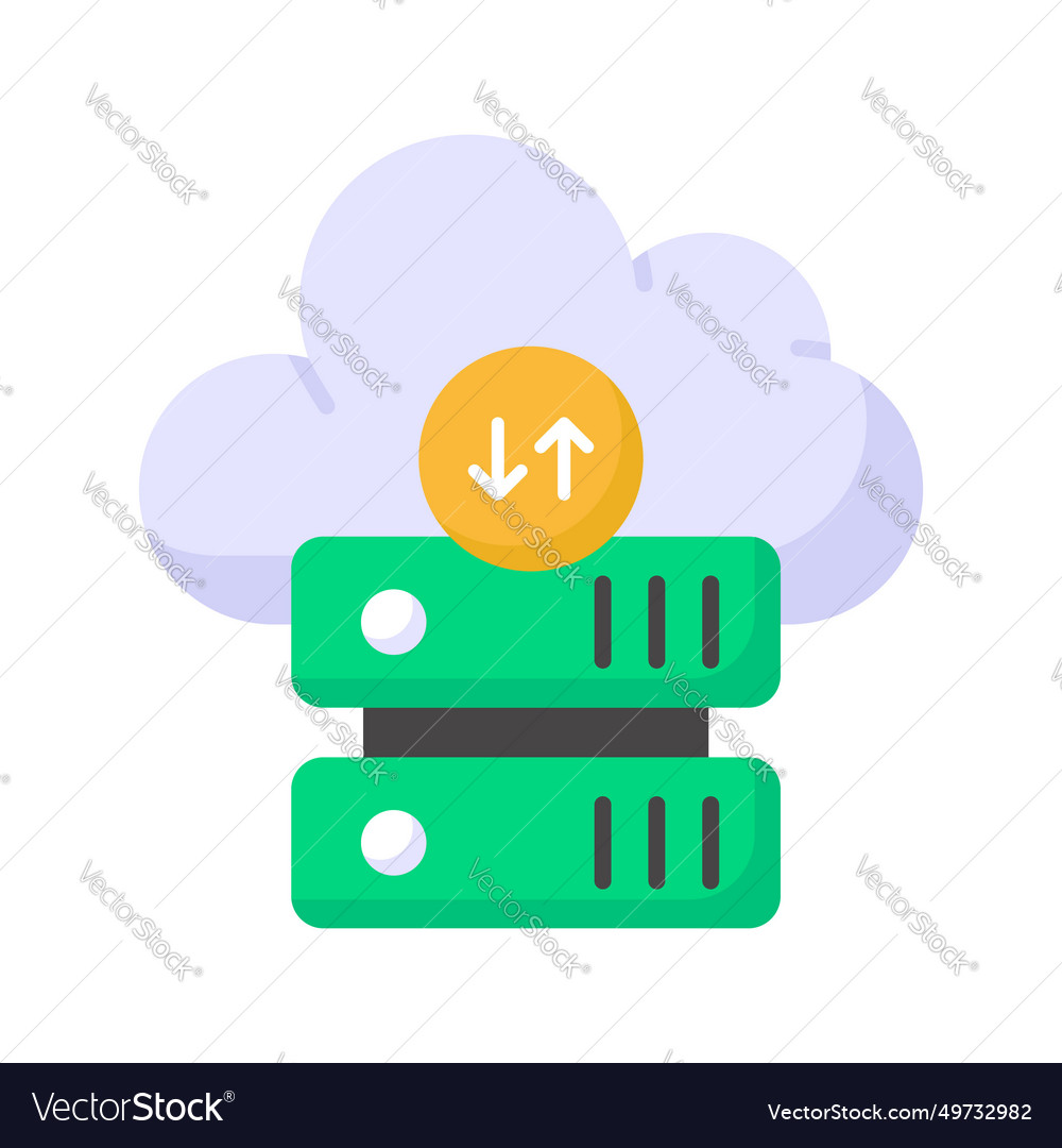 Download This Premium Icon Of Cloud Data Storage Vector Image