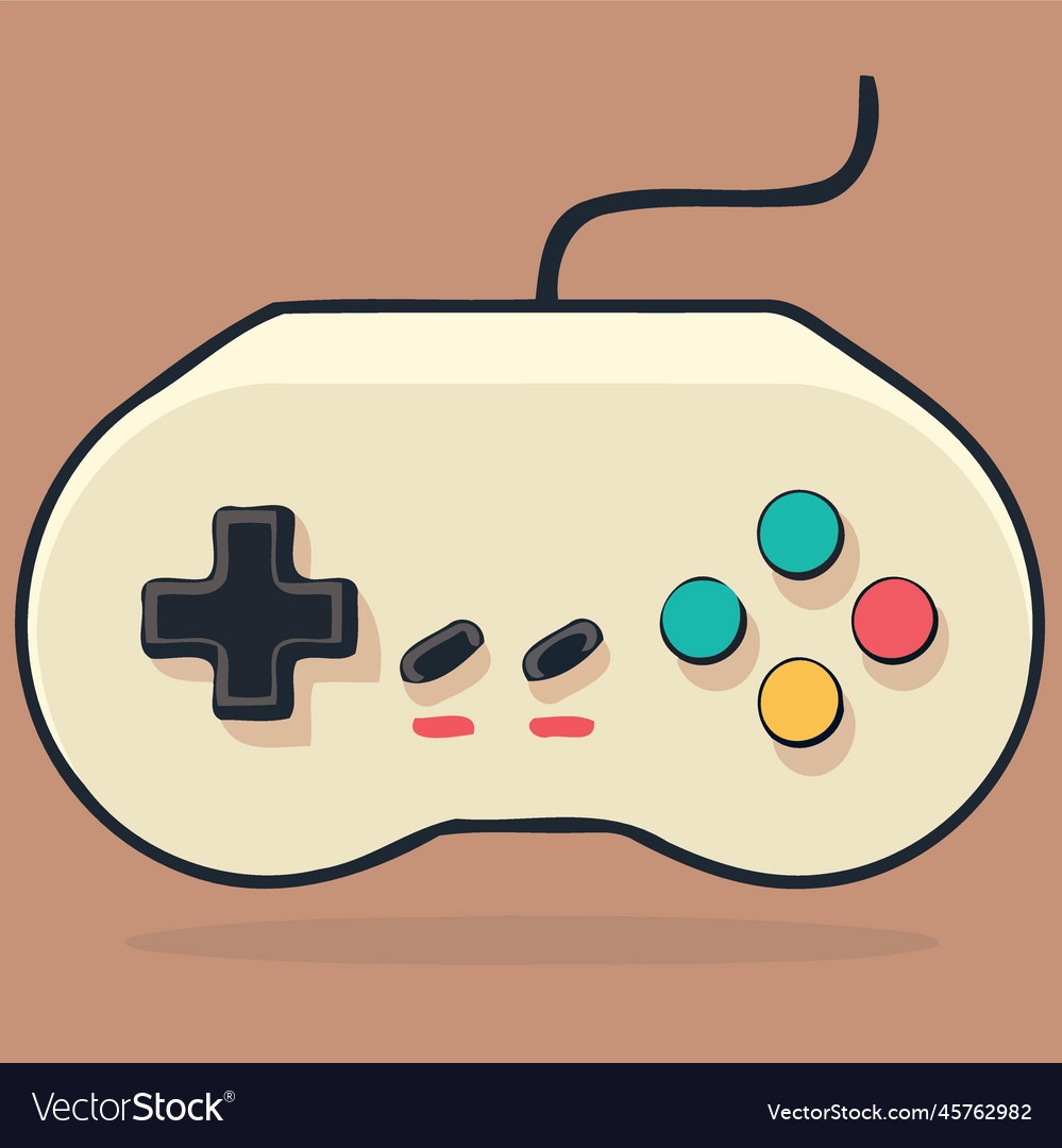 Electronic video game controller Royalty Free Vector Image