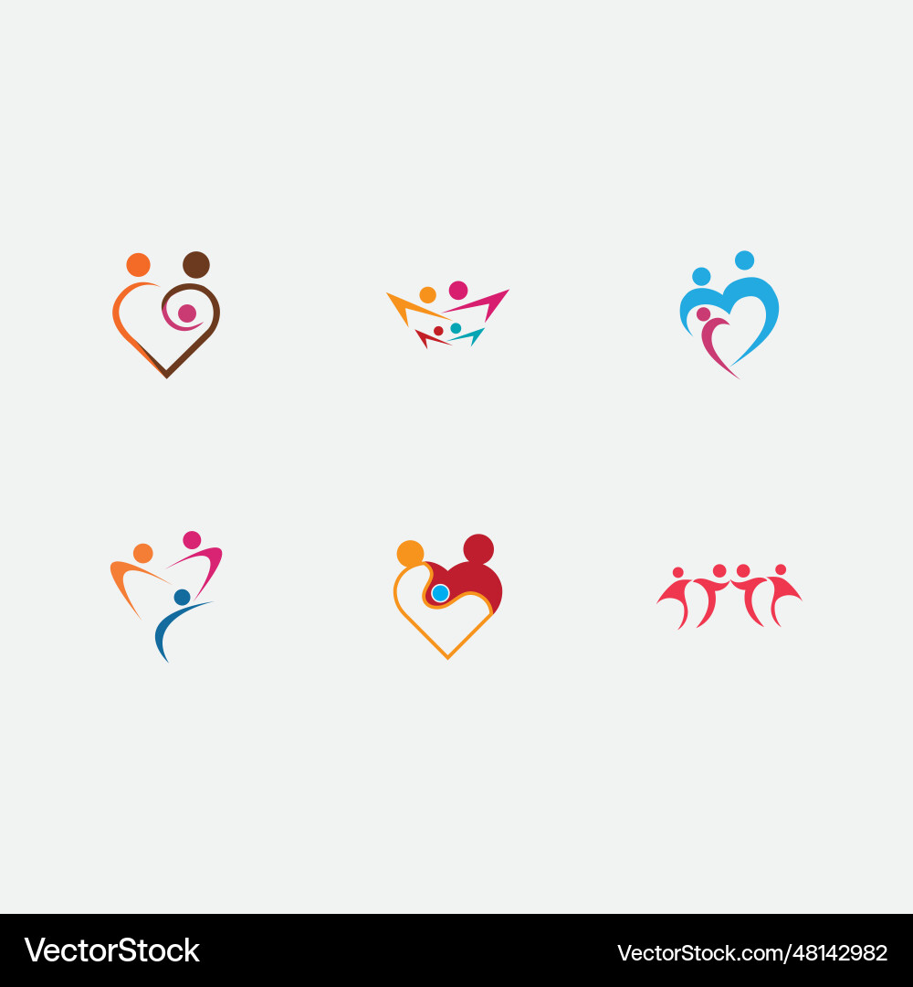 Family logo design template Royalty Free Vector Image