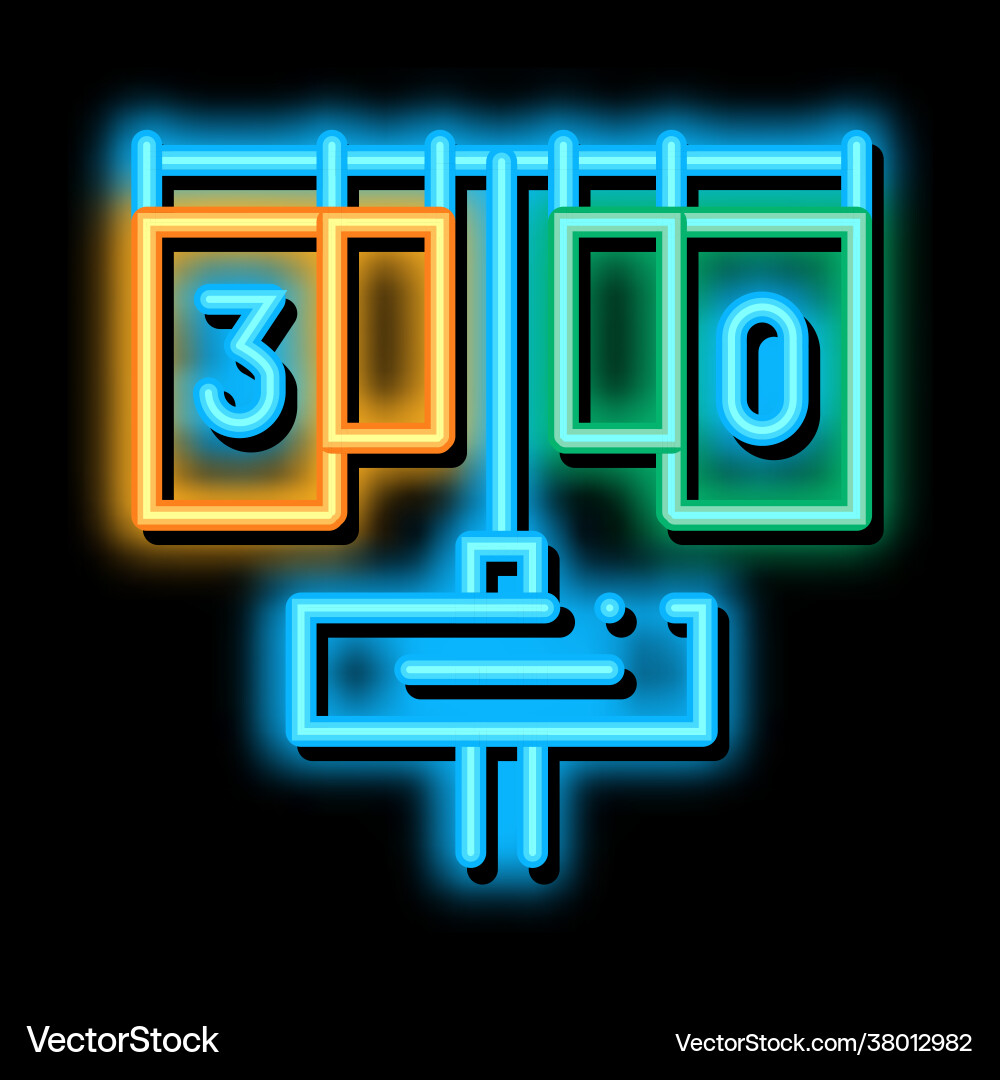 Game match board neon glow icon Royalty Free Vector Image