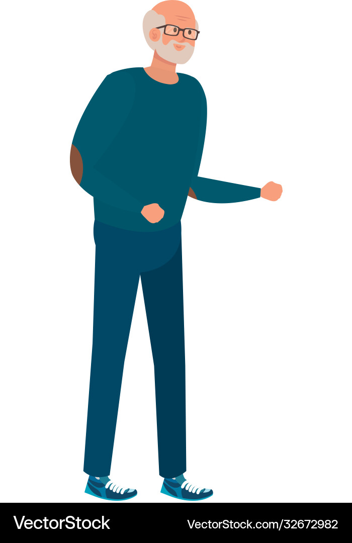 Grandfather avatar old man design Royalty Free Vector Image