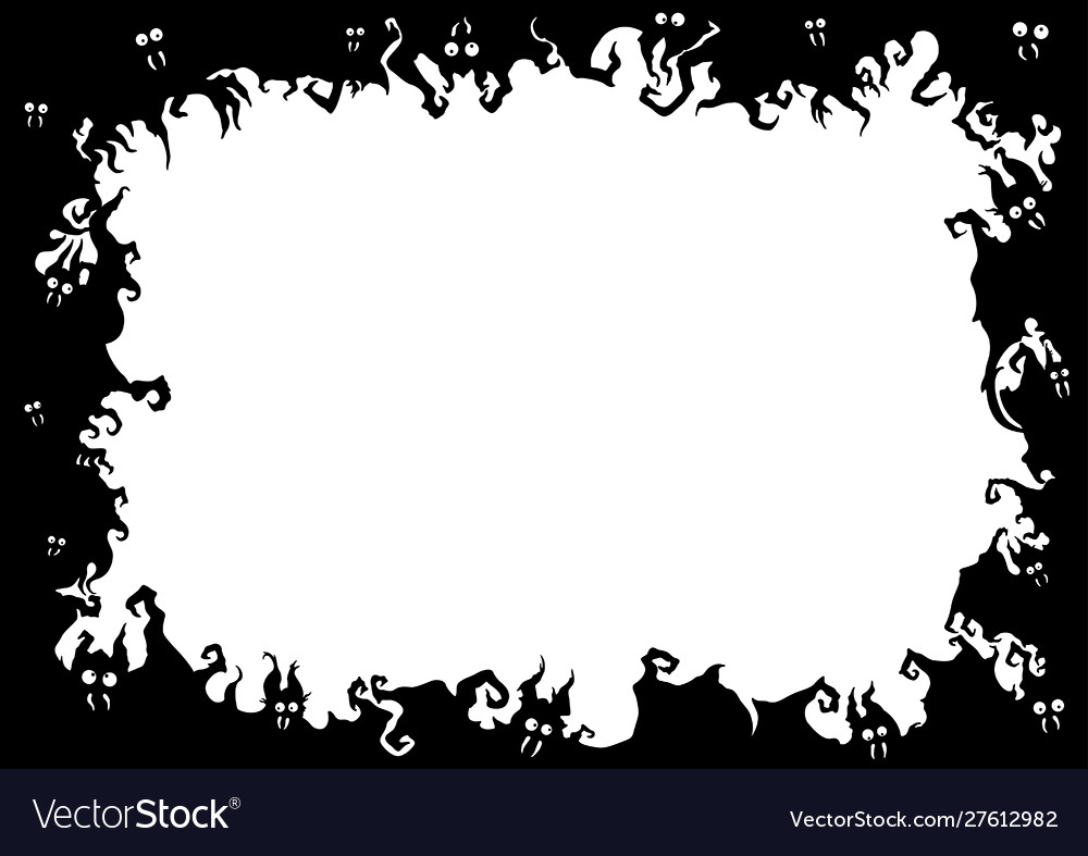 Halloween bats frame Royalty Free Vector Image
