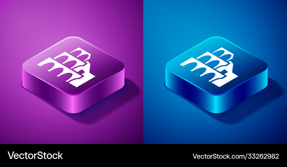 Isometric coliseum in rome italy icon isolated Vector Image