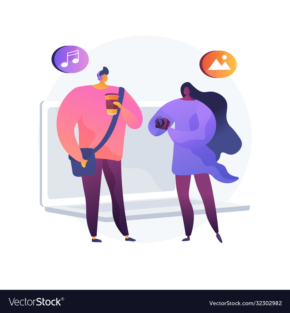 Millennials abstract concept Royalty Free Vector Image