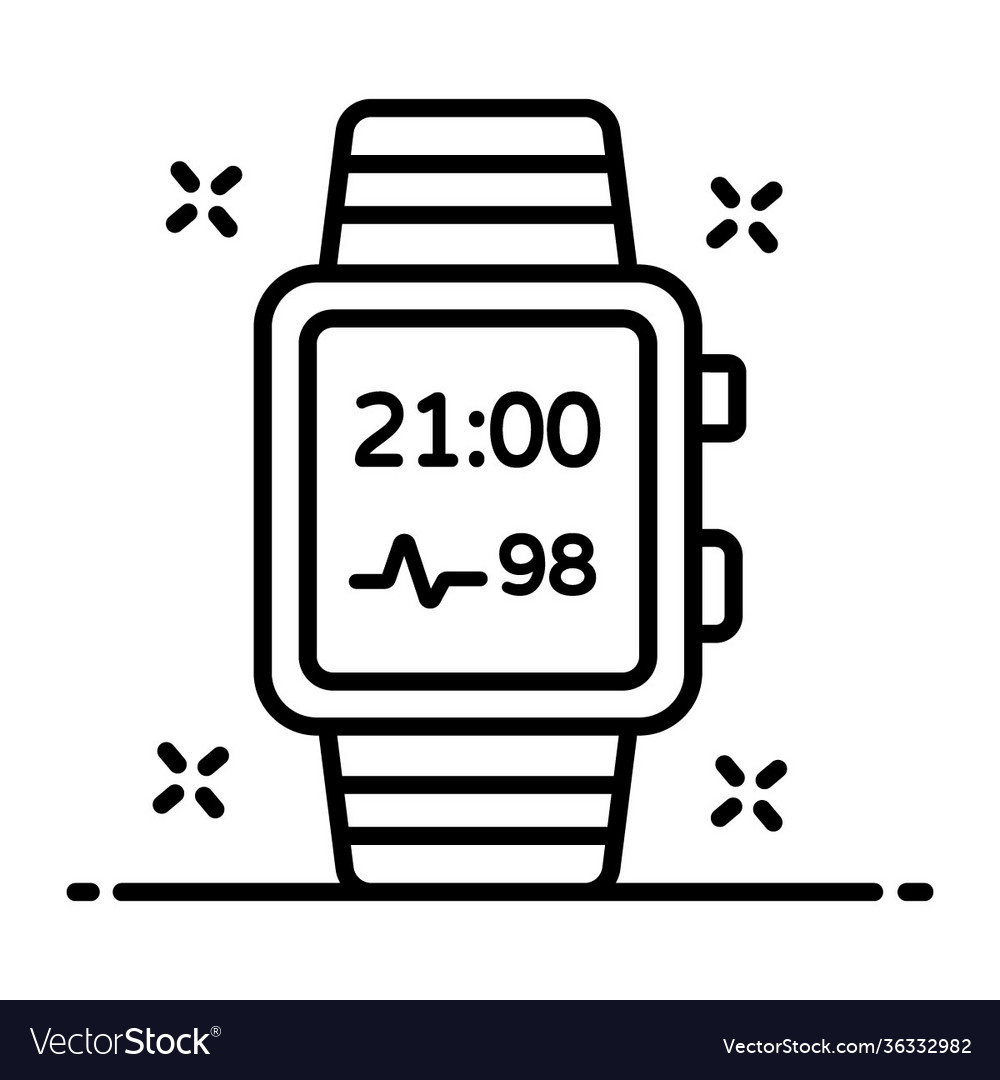 Smartwatch Royalty Free Vector Image - VectorStock