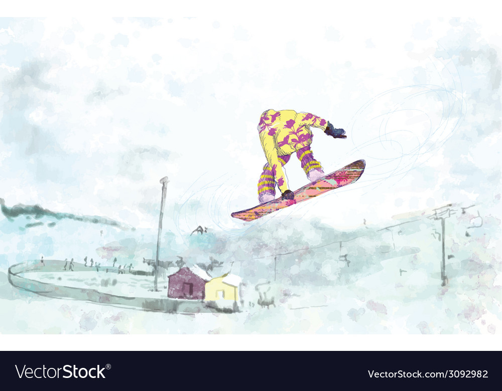 Snowboarding Royalty Free Vector Image - VectorStock