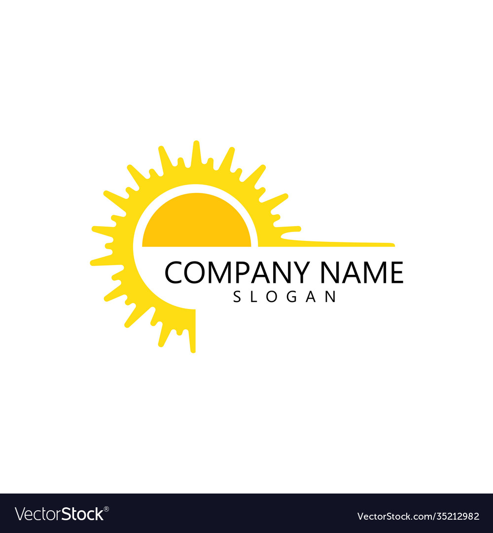 Sun logo Royalty Free Vector Image - VectorStock