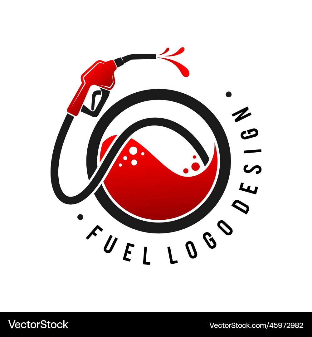 Turbo fuel logo with circle concept Royalty Free Vector