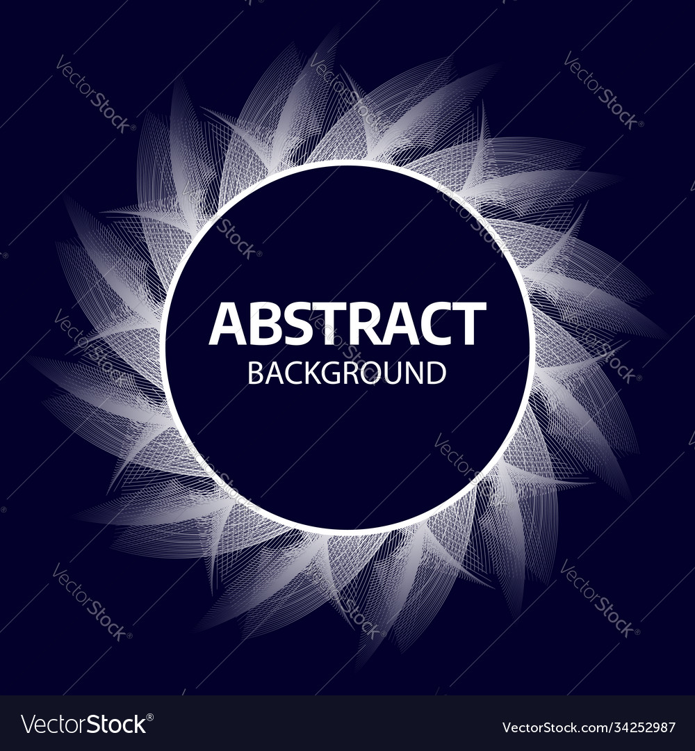 Abstract fractal circle frame Royalty Free Vector Image
