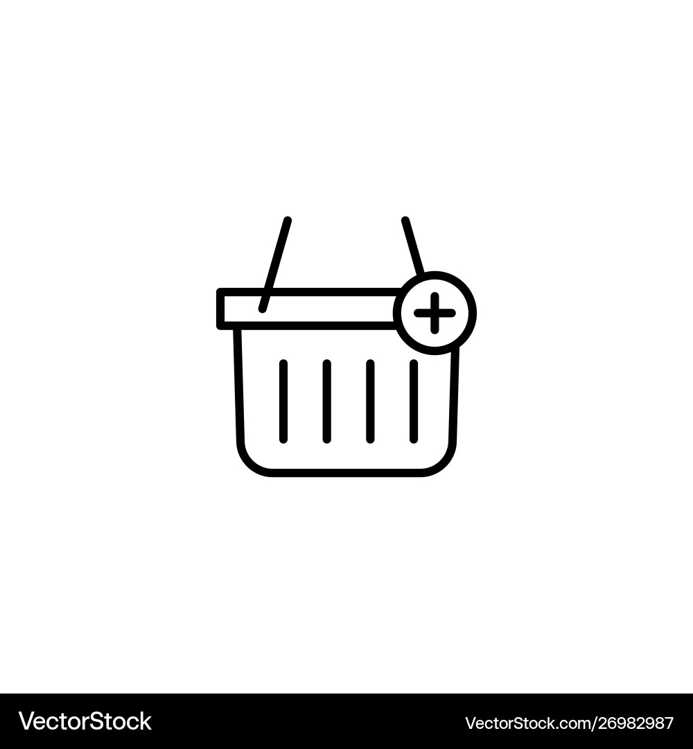 Add to basket shopping icon Royalty Free Vector Image