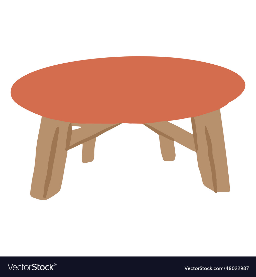 Coffee table flat Royalty Free Vector Image - VectorStock