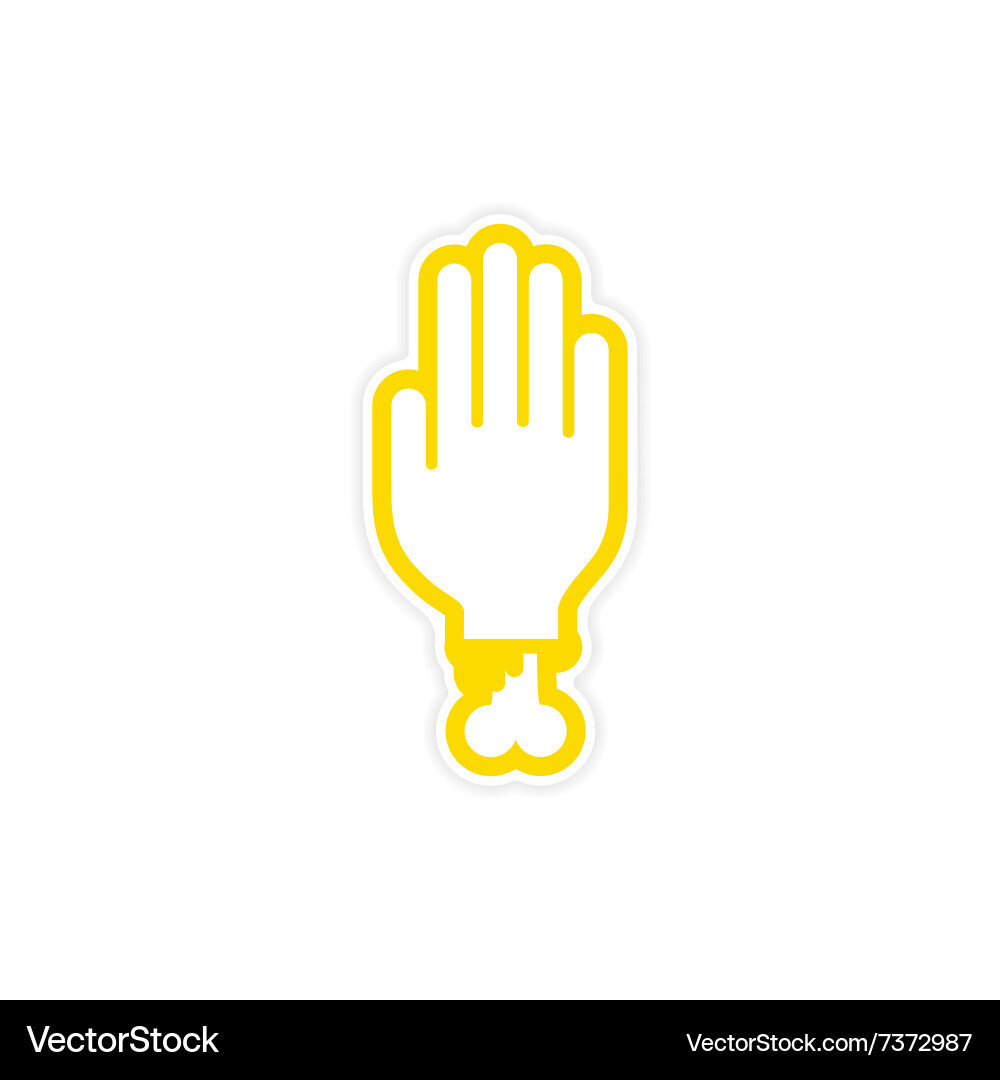 Icon sticker realistic design on paper hand Vector Image