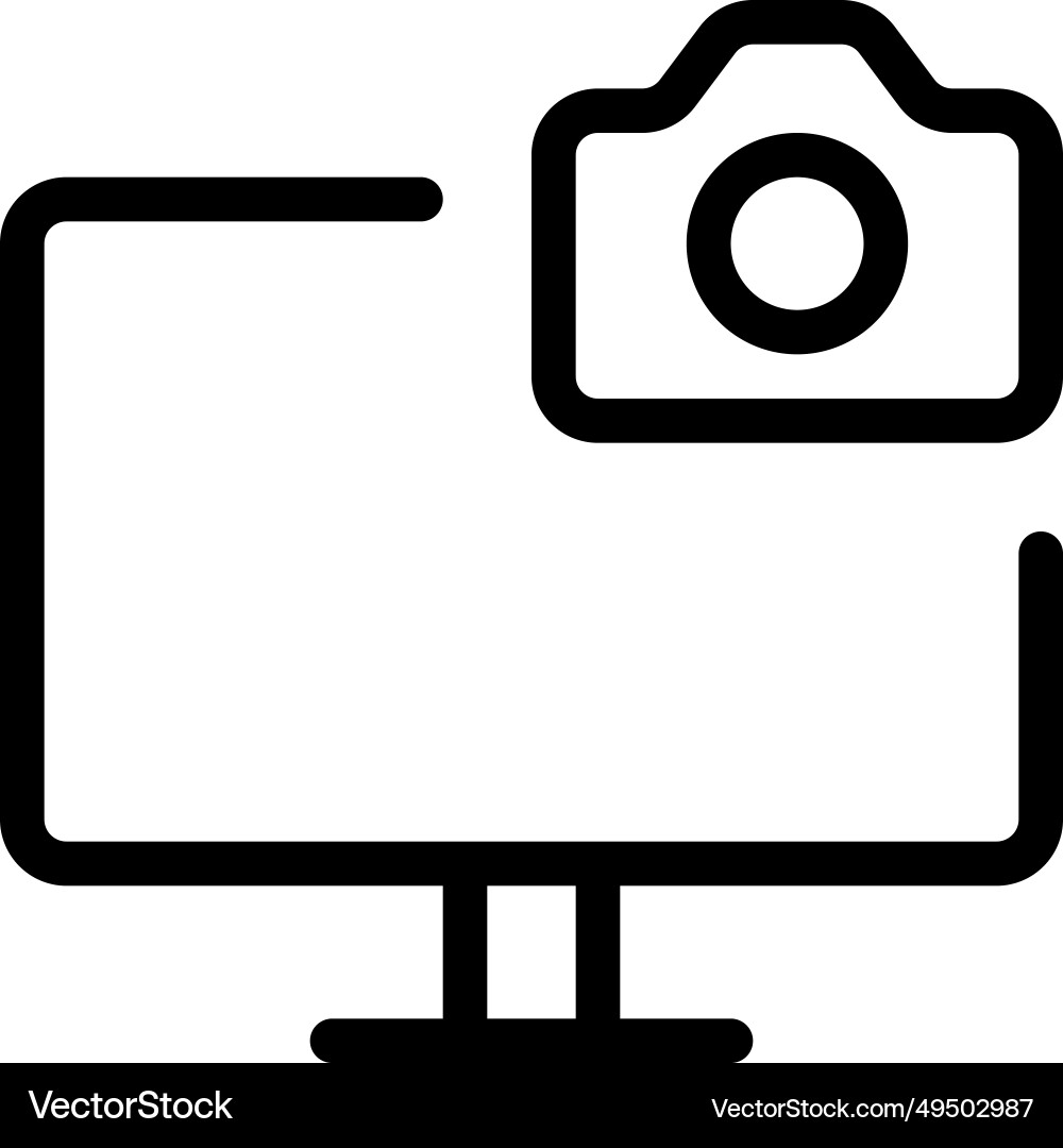Integrated camera on a computer monitor Royalty Free Vector