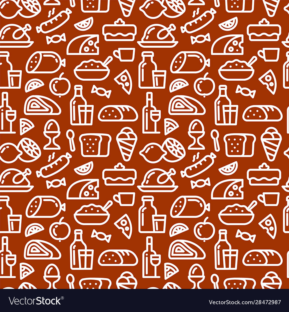 Meal seamless pattern Royalty Free Vector Image