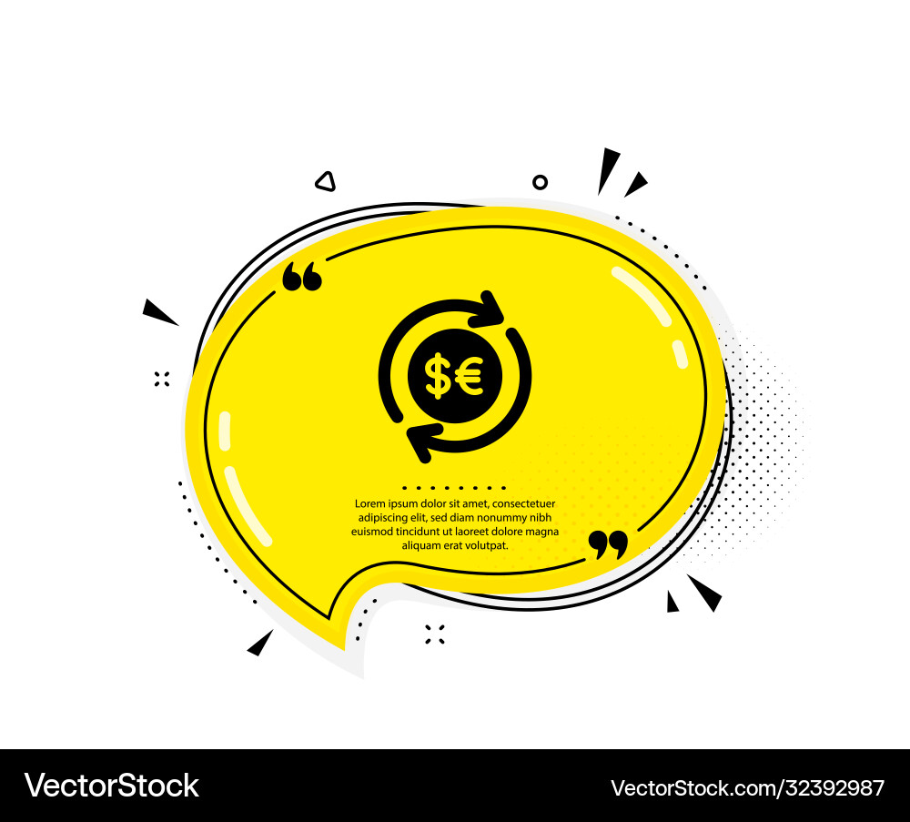 Money exchange icon banking currency Royalty Free Vector