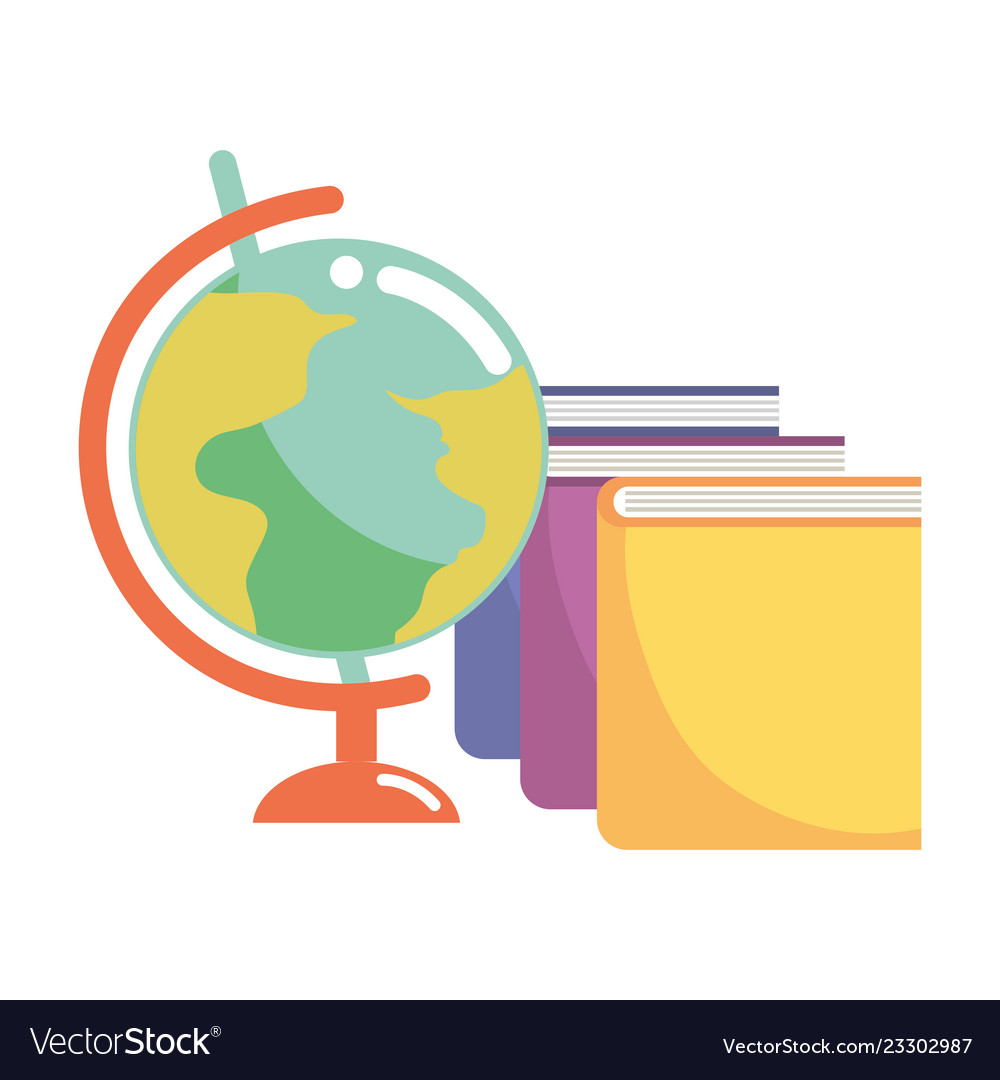 School study element cartoon Royalty Free Vector Image