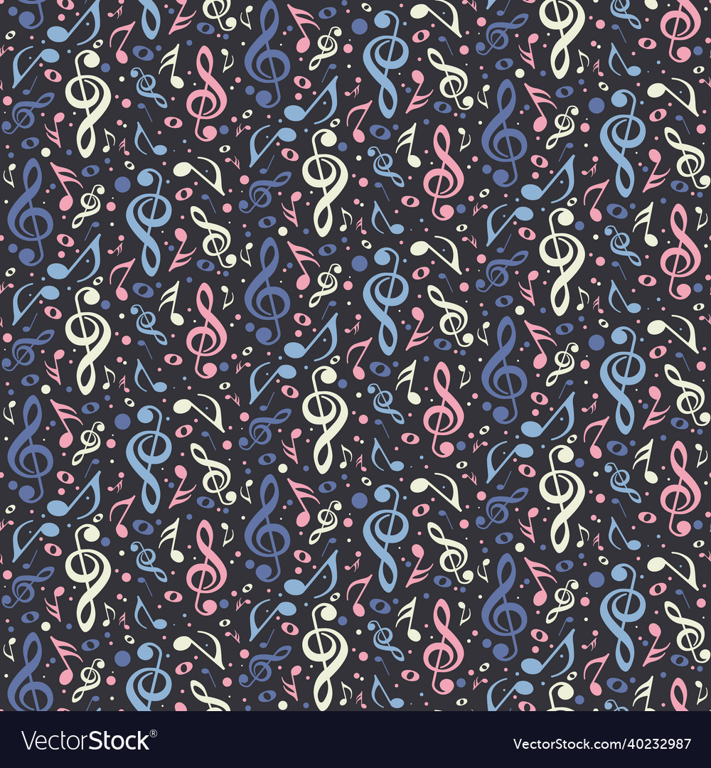 Seamless pattern with different musical notes Vector Image