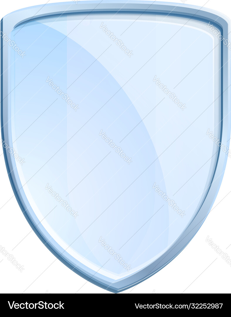 Transparent protective glass icon cartoon style Vector Image