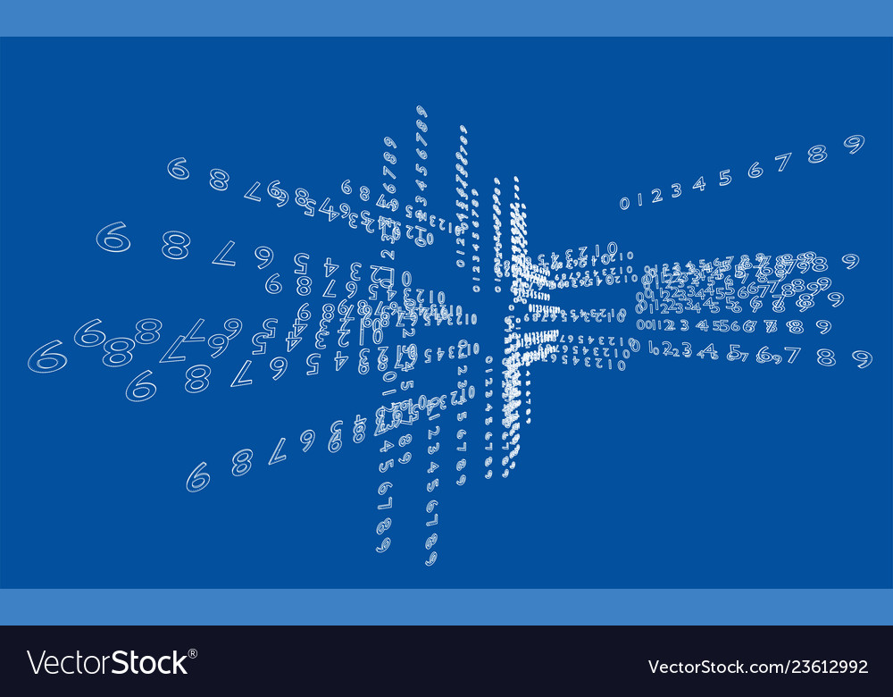 Abstract background consisting of numbers Vector Image