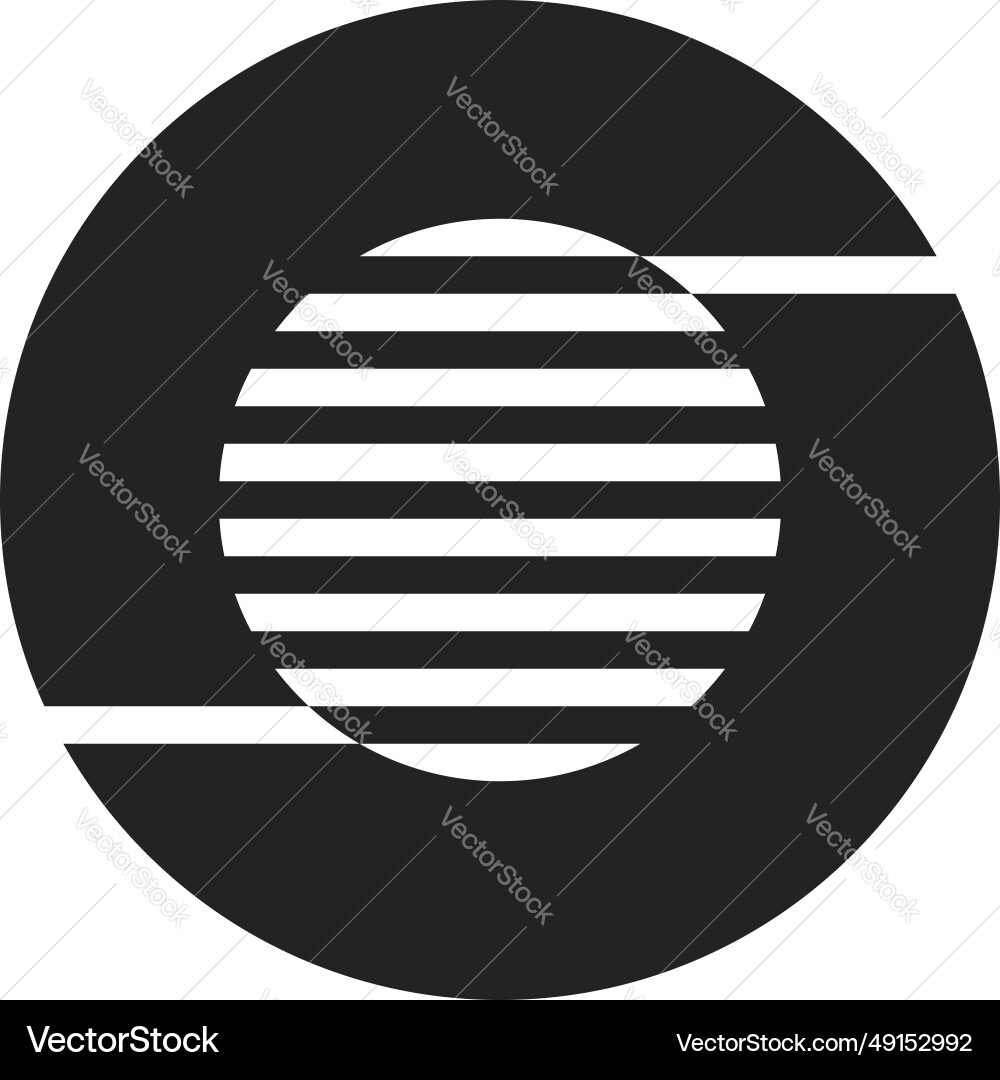 Abstract contrast monochrome lines and circles Vector Image