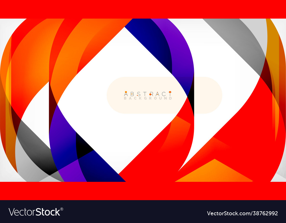 Abstract square shape with overlapping waves Vector Image