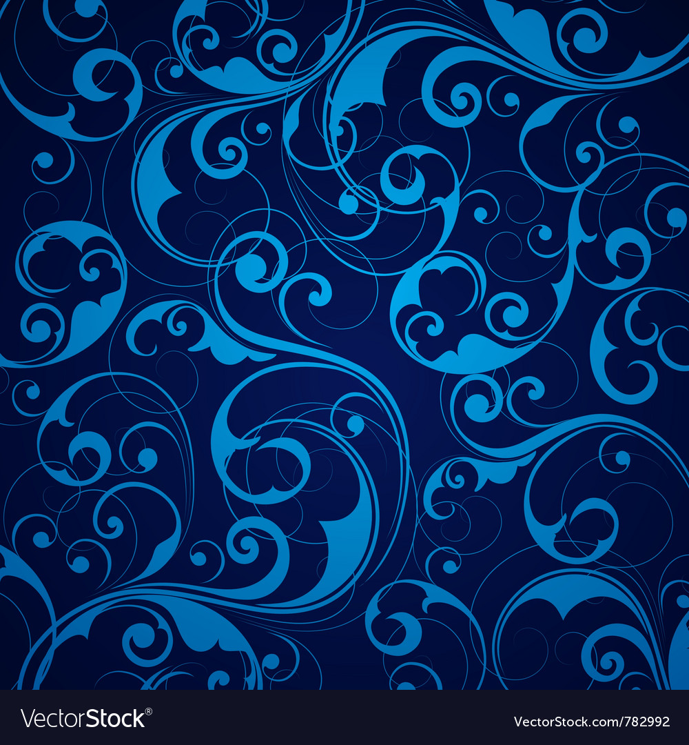 Blue scroll background Royalty Free Vector Image