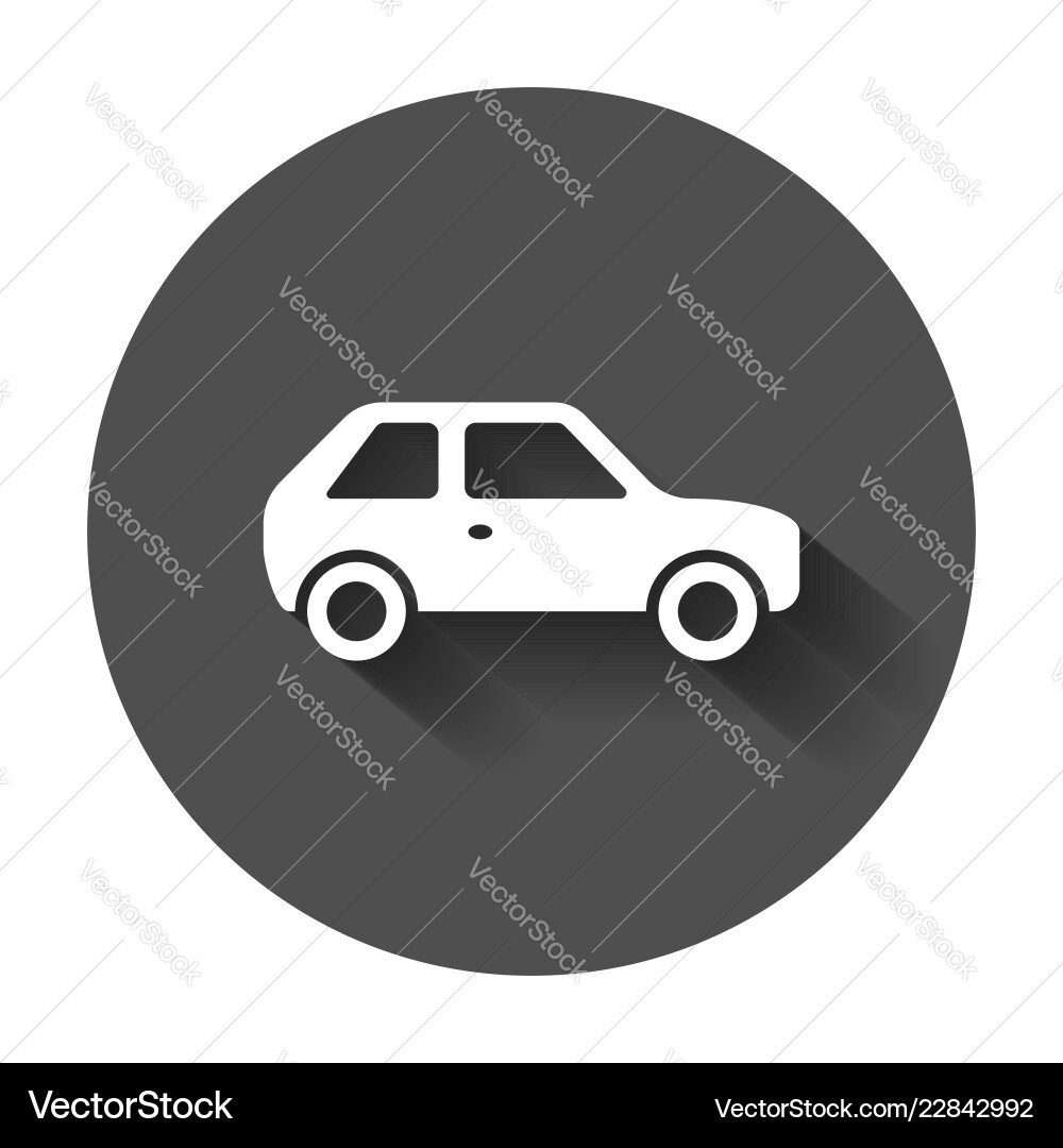Car icon in flat style automobile with long Vector Image