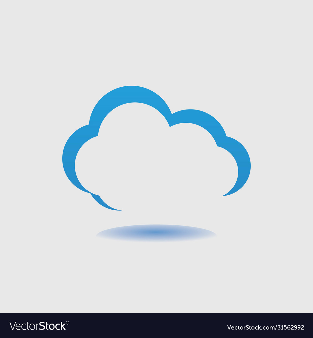 Cloud template Royalty Free Vector Image - VectorStock