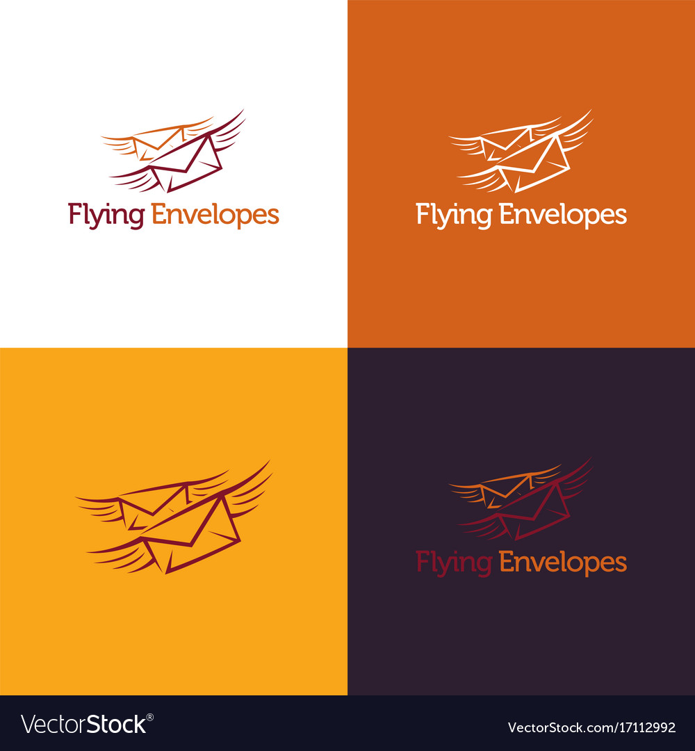 Flying envelopes Royalty Free Vector Image - VectorStock
