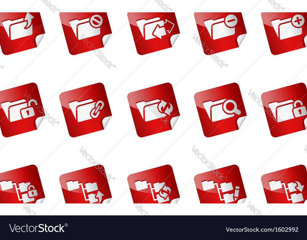 Folder stickers Royalty Free Vector Image - VectorStock