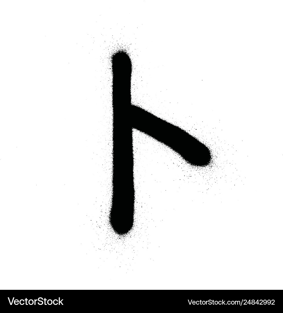 Graffiti japanese to character sprayed in black Vector Image