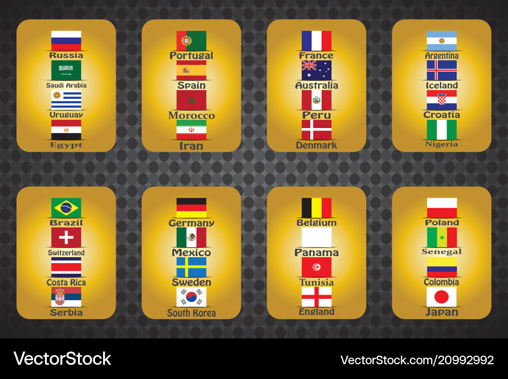 Information graph of the flags country Royalty Free Vector