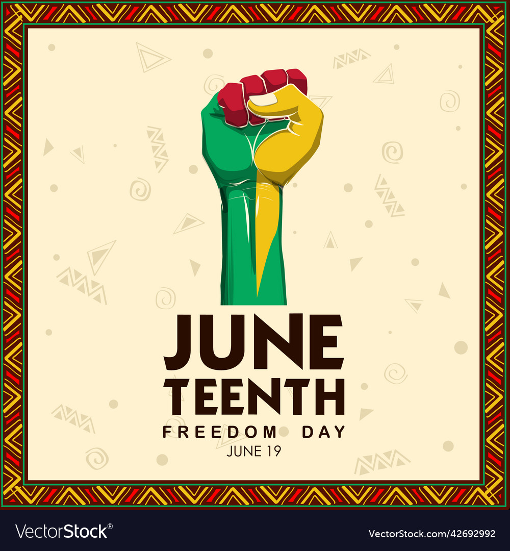 Juneteenth national independence day also known Vector Image