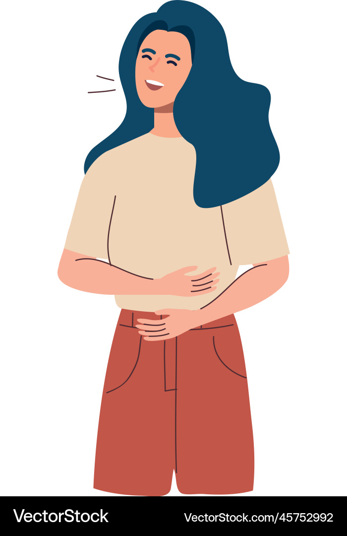 Young beauty woman laughing Royalty Free Vector Image