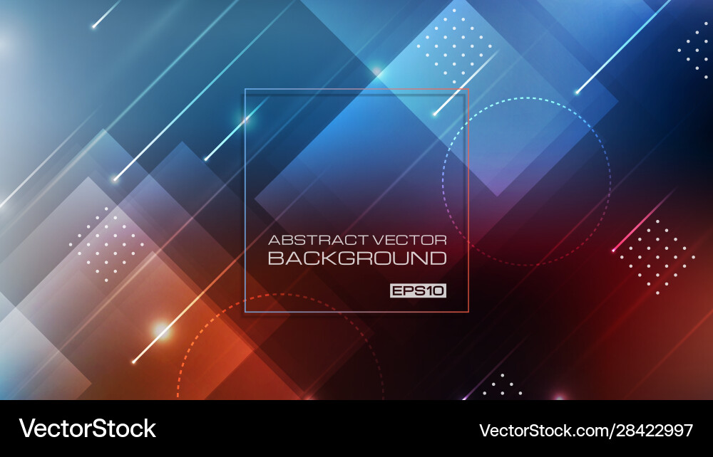 Abstract geometric shapes with blurred colors Vector Image