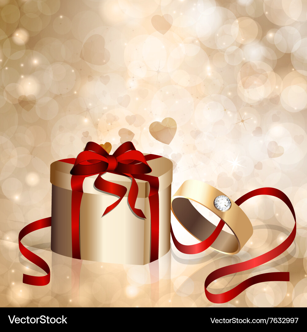 Concept of wedding engagement Royalty Free Vector Image