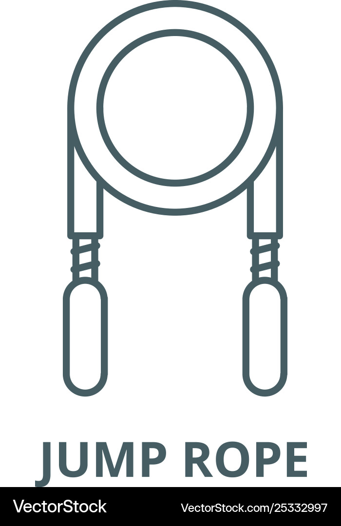 Jump rope line icon linear concept Royalty Free Vector Image