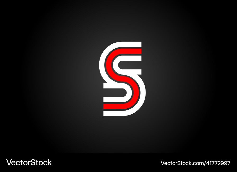 Line s alphabet letter logo icon creative design Vector Image