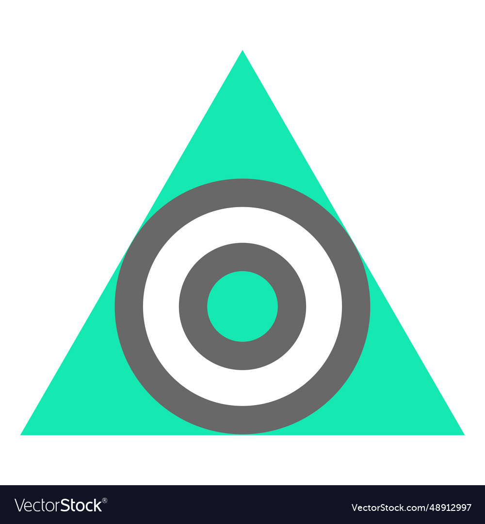 Modern style triangle circle flat Royalty Free Vector Image