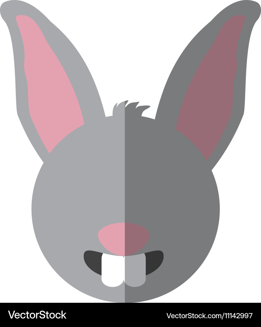 Rabbit animal farm isolated icon Royalty Free Vector Image